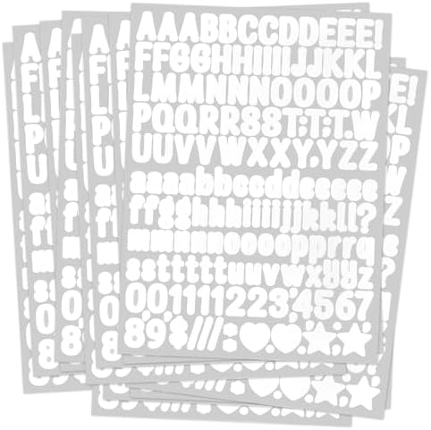 Amazon.com: 15 Sheet White Letter Stickers Small Letter Stickers 1/2 ...