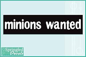 Amazon.com: MINIONS WANTED Funny Bumper Sticker Vinyl Decal Quote Decal ...