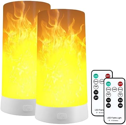 Amazon.com: LOVUMMOR LED Flame Effect Light, Flame Lamp with Remote ...