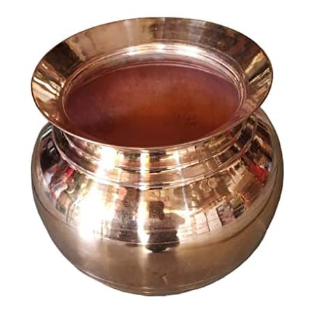 Buy POOJA ECOMMERCE JOINTLESS Pure Copper Pot,Copper GHADA,Copper Matka ...