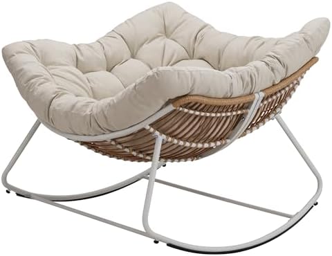 Amazon.com: SWITTE Outdoor Rocking Chair, Patio Egg Rocking Chair ...
