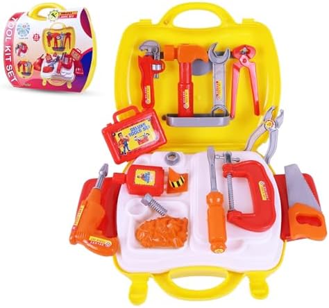 Kidology Creative Toolbox with Toys Electric Drill Screwdriver Tool Set ...