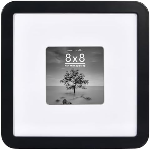 Amazon.com - Americanflat 8x8 Picture Frame with Round Corner Molding ...