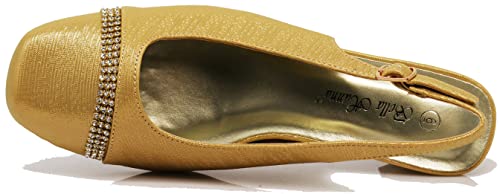 Buy Enzo Romeo Antica02 Women's Wide Width Sling Back Low Heeled Pumps ...