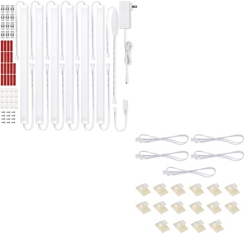 Litever 6-Light-Bar Under Cabinet LED Light Kit Daylight 5000K ...