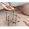 DINGTAI Brown Small Round End Table, 19in Rattan End Tables, Wicker ...