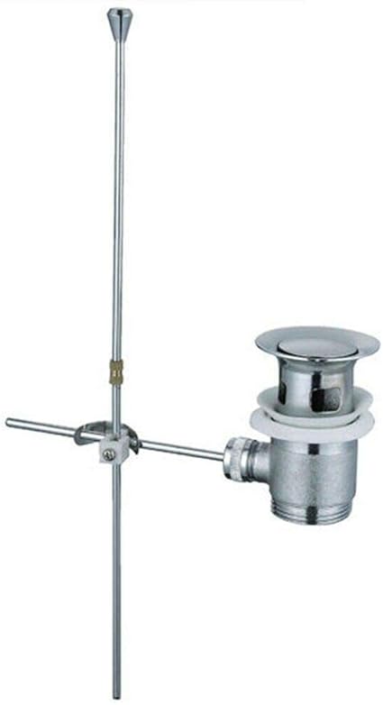 Chrome Bathroom Basin Push Pull Rod Lever Pop Up Plug Slotted Waste BSP ...