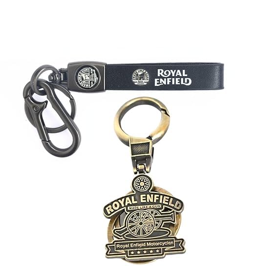 Mistazzo Royale Enfield Big Strap Leather Keychain With Metal Key ring ...