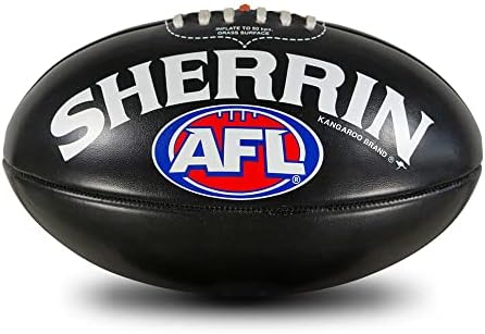 Sherrin AFL Replica PVC Football, Black, Size 5 : Amazon.com.au: Sports ...
