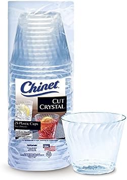 Amazon.com: Chinet Cut Crystal Tumblers, 9 Ounce, 25 Count : Health ...