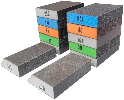 Amazon.com: 12 Pack Sanding Block -2 Each of 60 80 120 220 320 Grit ...