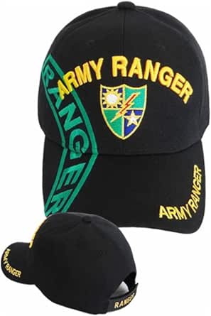Army Ranger Shield Ranger on The Side Baseball Cap Black at Amazon Men ...
