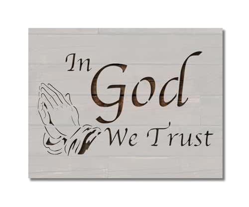 Amazon.com: in God We Trust Praying Hands Stencil Template Reusable for ...