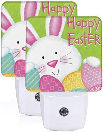 Easter Night Lights Plug Into Wall, 2 Pack Cute Bunny Night Light, Soft ...