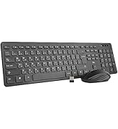 Rii Wireless Keyboard and Mouse Combo，[Arabic layout] RK200 Standard ...