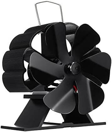 Nlmayt Wood Stove Fan, 6 Blades Small Log Burner Fan with Stove ...