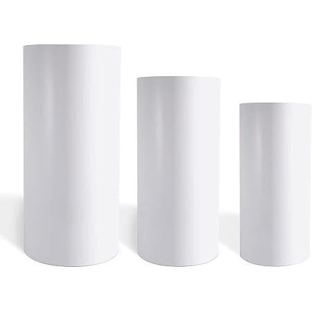 Amazon.com: Cylinder Display Pedestal Stands for Parties, Metal Cake ...