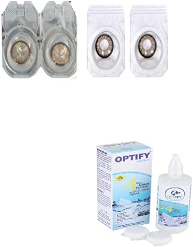 Buy Optify Combo Pack Monthly Color Contact Lenses With Solution (Zero ...