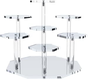 Amazon.com: Jacose Acrylic Display Stand-7 Tier Acrylic Riser Display ...