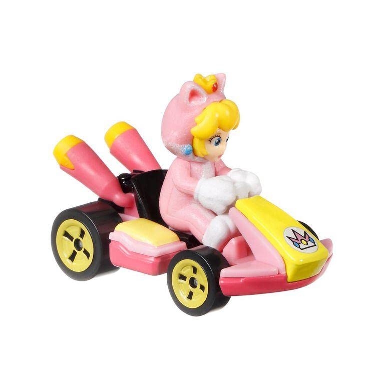Hot Wheels Mario Kart Lot Tanooki Mario Wario Yoshi Cat Peach ...