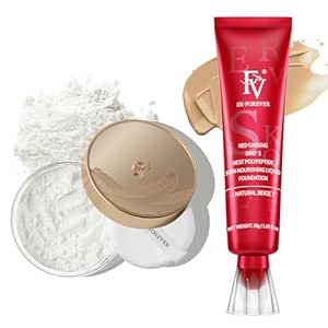 Amazon.com : FV Waterproof Foundation with Translucent Setting Powder, Long Lasting & Matte ...