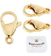 Beebeecraft 1 Box 6Pcs 18K Gold Plated Brass Jewelry Lobster Clasp 12x6mm(0.47x0.24Inch) Lobster ...