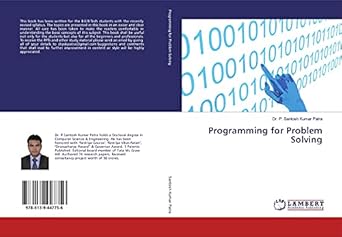 Programming for Problem Solving : Dr. P. Santosh Kumar Patra: Amazon.in ...