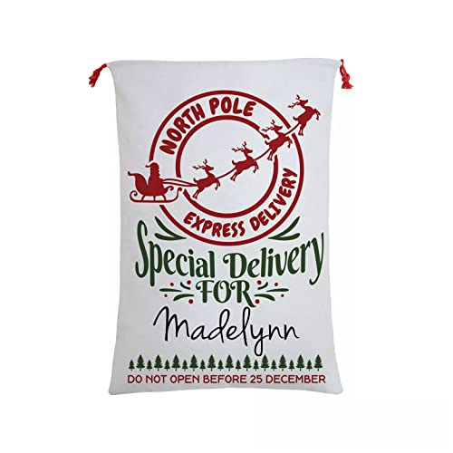 Amazon.com: Personalized North Pole Mail Express Delivery Bag | Custom ...