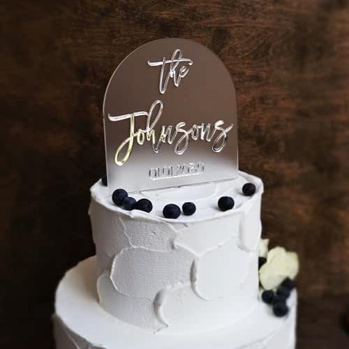 Amazon.com: Wedding Cake Topper Double Layer Personalized, Birthday ...