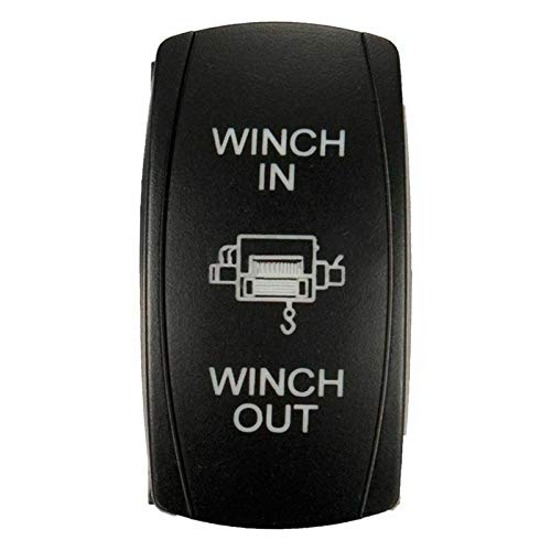 WHIZZO 2X(7Pin Laser Momentary Rocker Switch Winch in Winch Out 12V ON ...