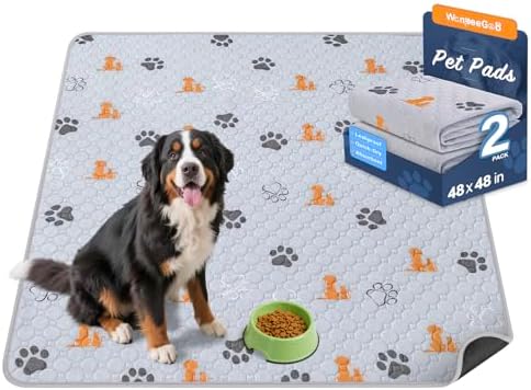 Amazon.com: WanpeeGoo Washable Pee Pads for Dogs, 2 Pack Absorbent ...