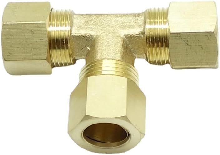 CDQBWKJGFJ 1 Piece Brass Compression T Tube Fitting, Union Tee ...