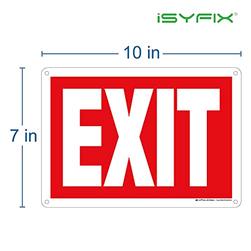 Snapklik.com : iSYFIX Exit Sign 1 Pack 10x7 Inch 100% Rust Free .040 ...