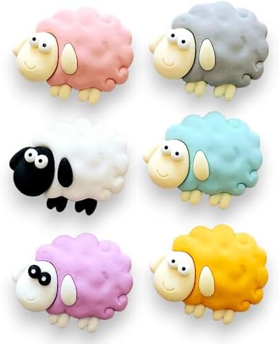FIRST4MAGNETS Assorted Animal Style Office Magnets-Sheep (1 Set of 6 ...