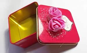Small Metal Square Gift Box (Pack of 2 - Multicolour) : Amazon.in: Home ...