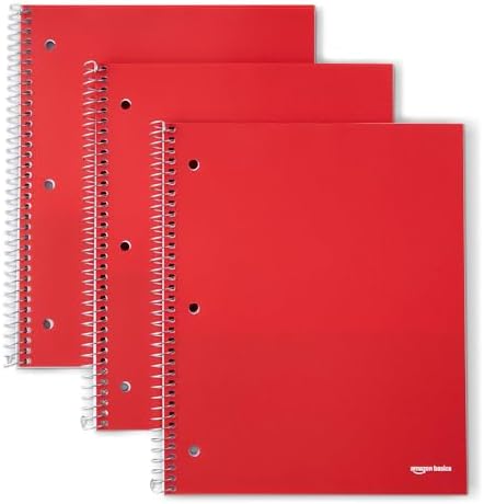 Amazon.com : Amazon Basics 4x4 Graph Ruled Spiral Notebook, Poly Cover ...