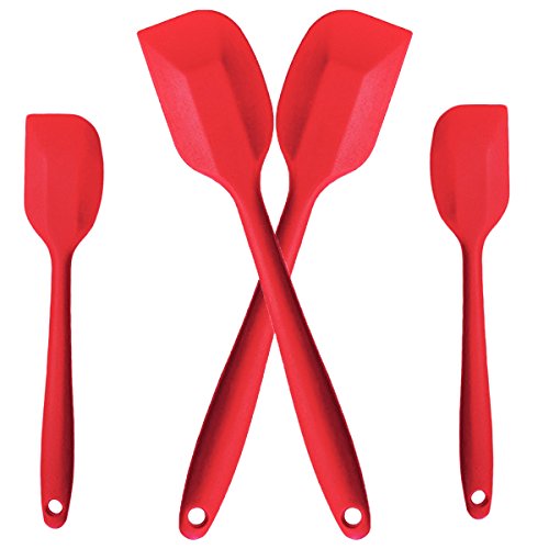 POPILION Heat-Resistant Non-Stick Red Silicone Spatula, Silicone ...