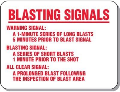 Amazon.com: Explosive & Blasting Mining - Blasting Signals Safety ...