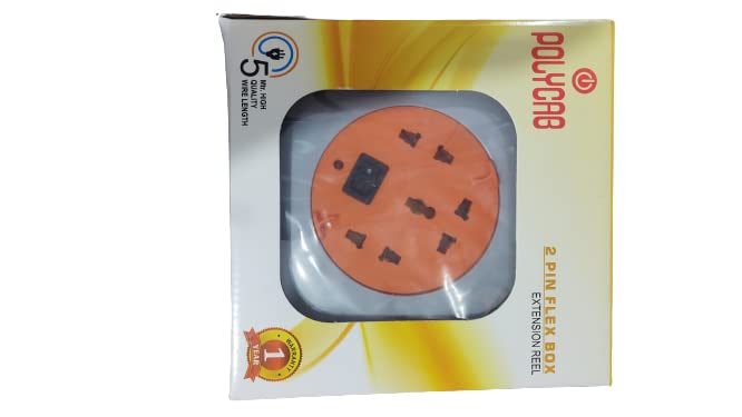 Buy Polycab Extension Boards (White, Orange, 5 m) Online at Low Prices ...