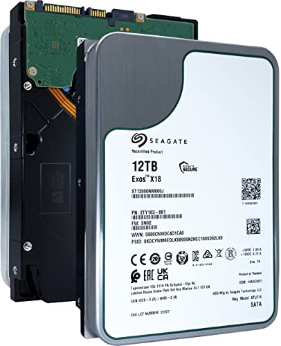Seagate Exos X18 12TB 7200 RPM 512e/4Kn SATA 6Gb/s 256MB Cache 3.5-Inch ...