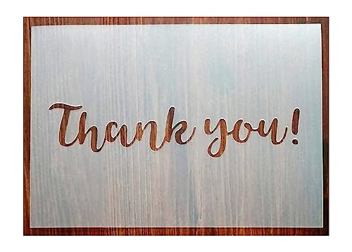 Thank you! A5 Stencil Reusable PP Sheet for Arts & Crafts, DIY : Amazon ...