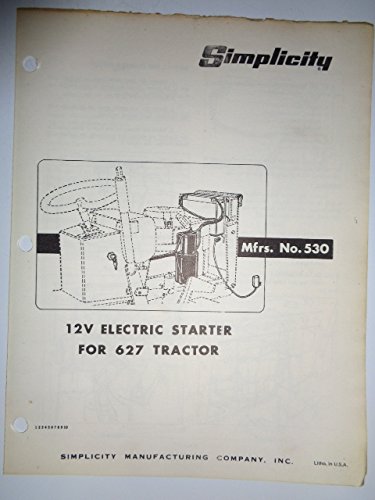 Simplicity 12V Electric Starter Kit (for 627 Lawn Tractors) Parts ...