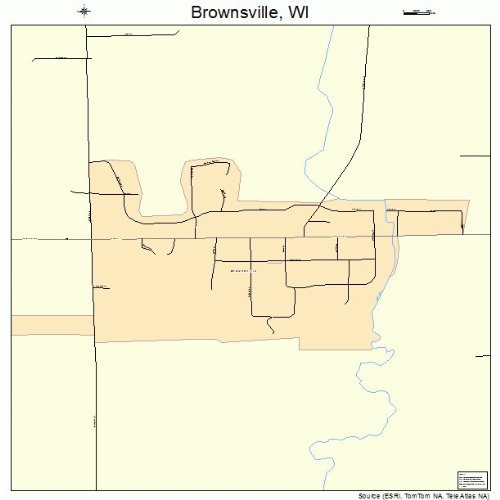 Amazon.com: Large Street & Road Map of Brownsville, Wisconsin WI ...