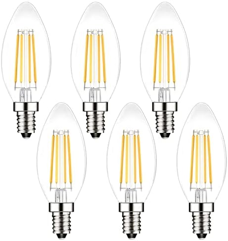 Sokkldccd E14 4W Led Candle Light Bulbs Warm White 2700K, Small Screw ...