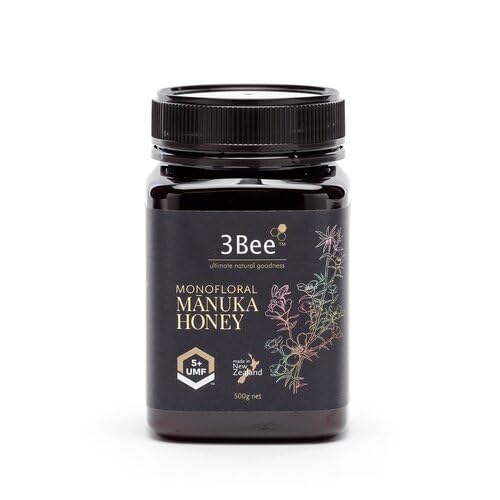 Amazon.com : 3Bee Monofloral Manuka Honey 5+ UMF 500g : Grocery ...