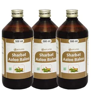 Buy Afflatus Unani Sharbat Aloo Baloo- 500ml (Pack of 3) Online at Low ...