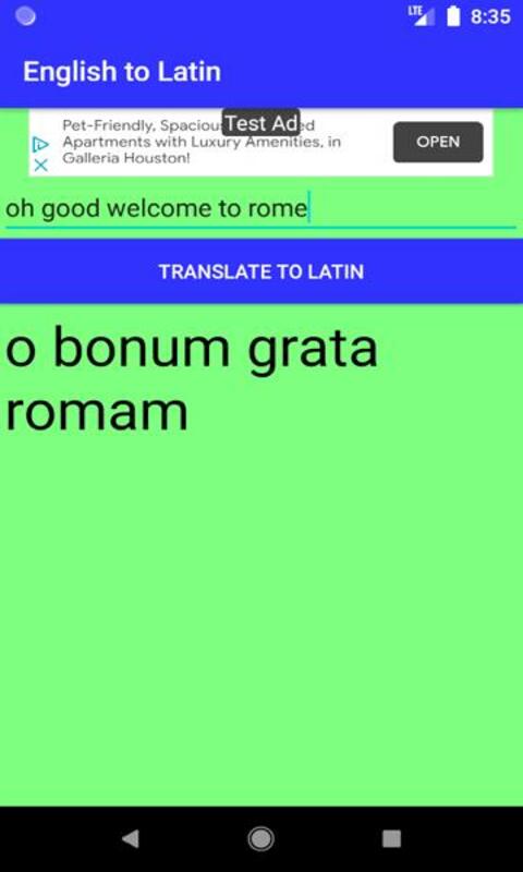 Translate English to Latin translator - Aplicativo na Amazon Appstore