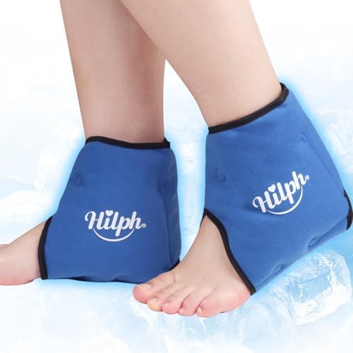 Amazon.com: Hilph Ankle Ice Pack Wrap 2-Pack - 3D Reusable Gel Cold ...