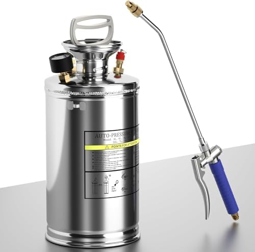 Amazon.com : 1 Gallon Garden Sprayer, 304 Stainless Steel Chemical ...