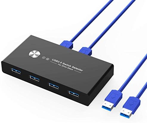 Amazon.com: USB 3.0 Switch Selector, 2 Computer Sharing 4 USB Devices ...